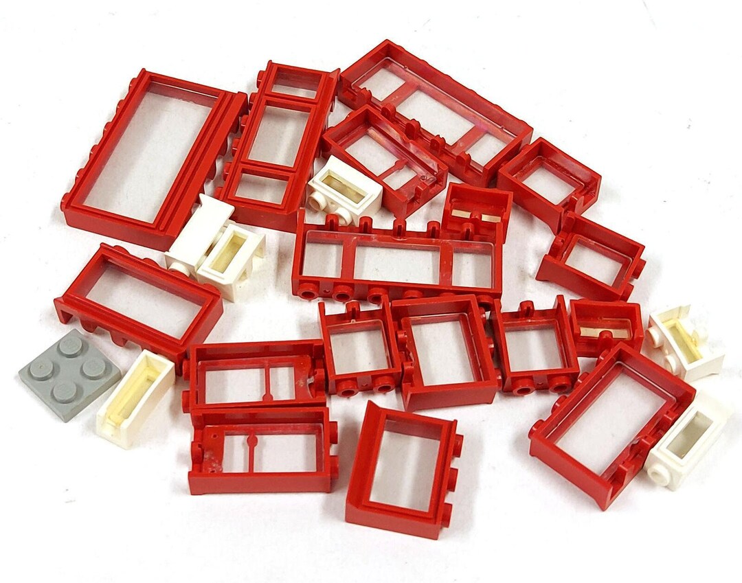 Lego Classic Windows Red White Trains Houses Mixed Bundle Vintage - Etsy