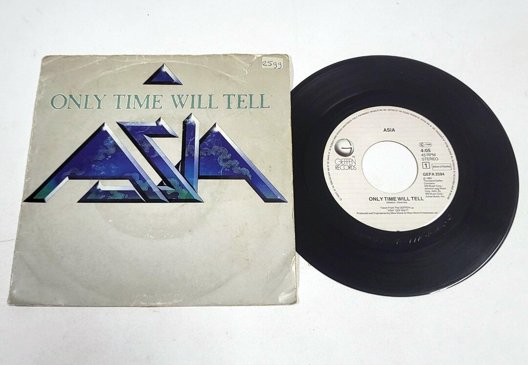 Asia – Only Time Will Tell – 7" Vinyl Single – 1982 Geffen – Prog Rock ...