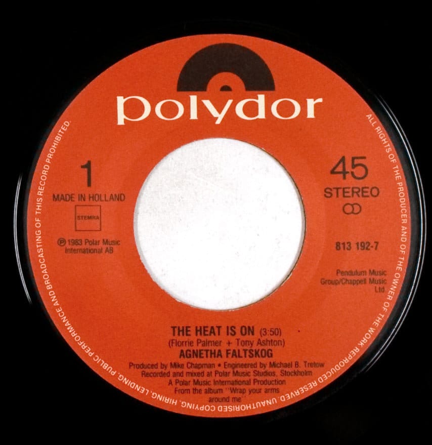 Agnetha Fältskog the Heat is on / Man 7 Vinyl VG/VG - Etsy