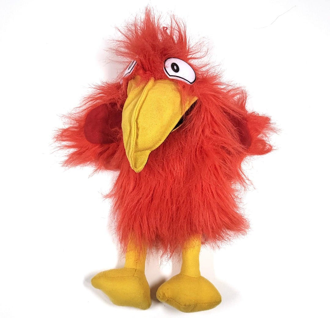 Vintage Rhode Island Novelty Red Squeaker Bird Hand Puppet 15" Plush - Etsy