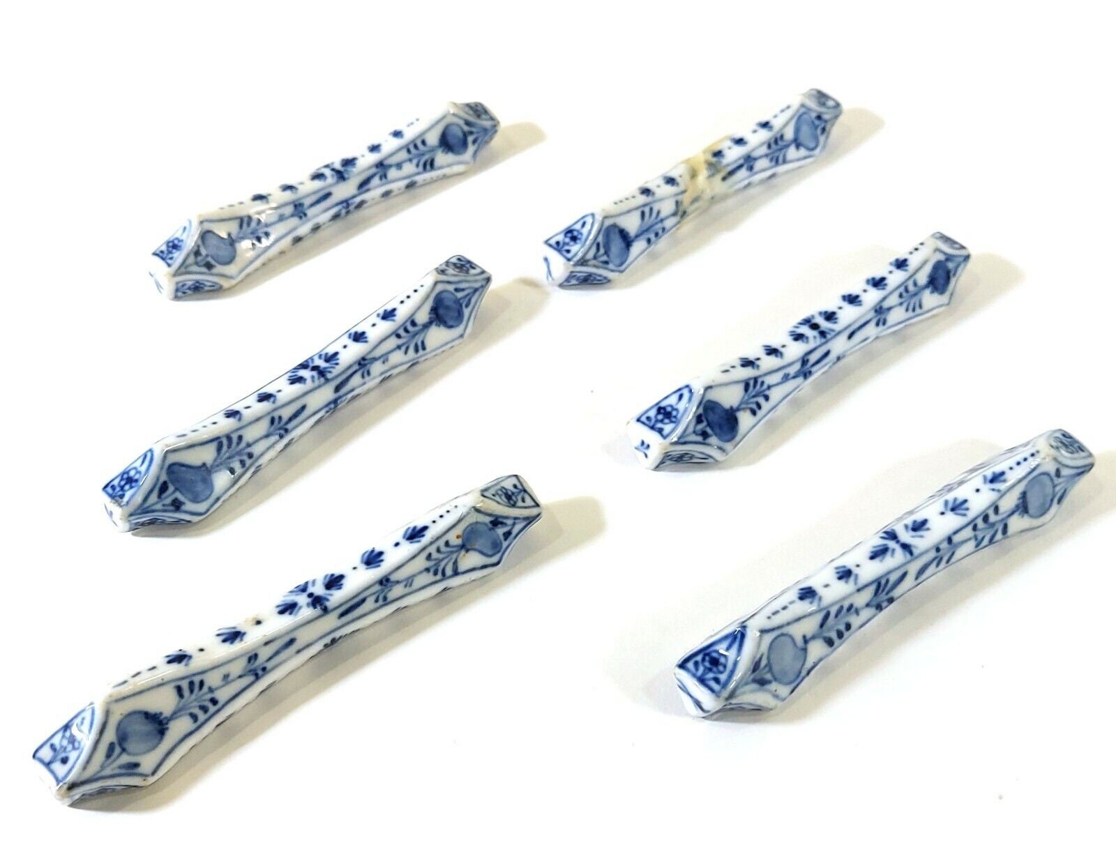 6x Antique Meissen Knife Rests Blue Onion Chinese Porcelain - Etsy
