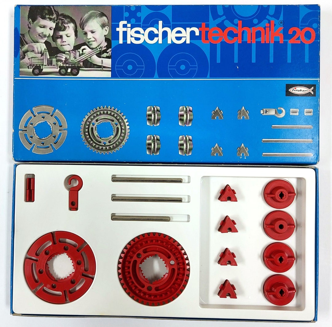 Vintage Fischertechnik 20 Parts Spares Complete 1969 W. Germany 30920 ...