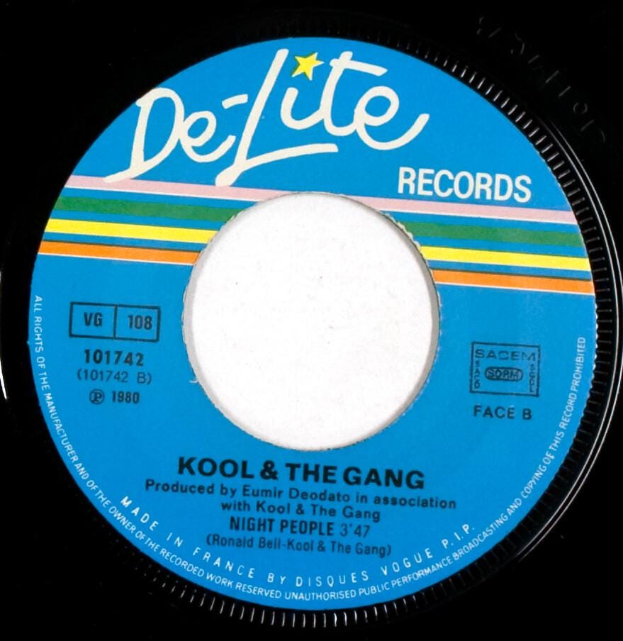 Kool & the Gang – Hi De Hi, Hi De Ho / Night People – 7" Vinyl – 1982 ...