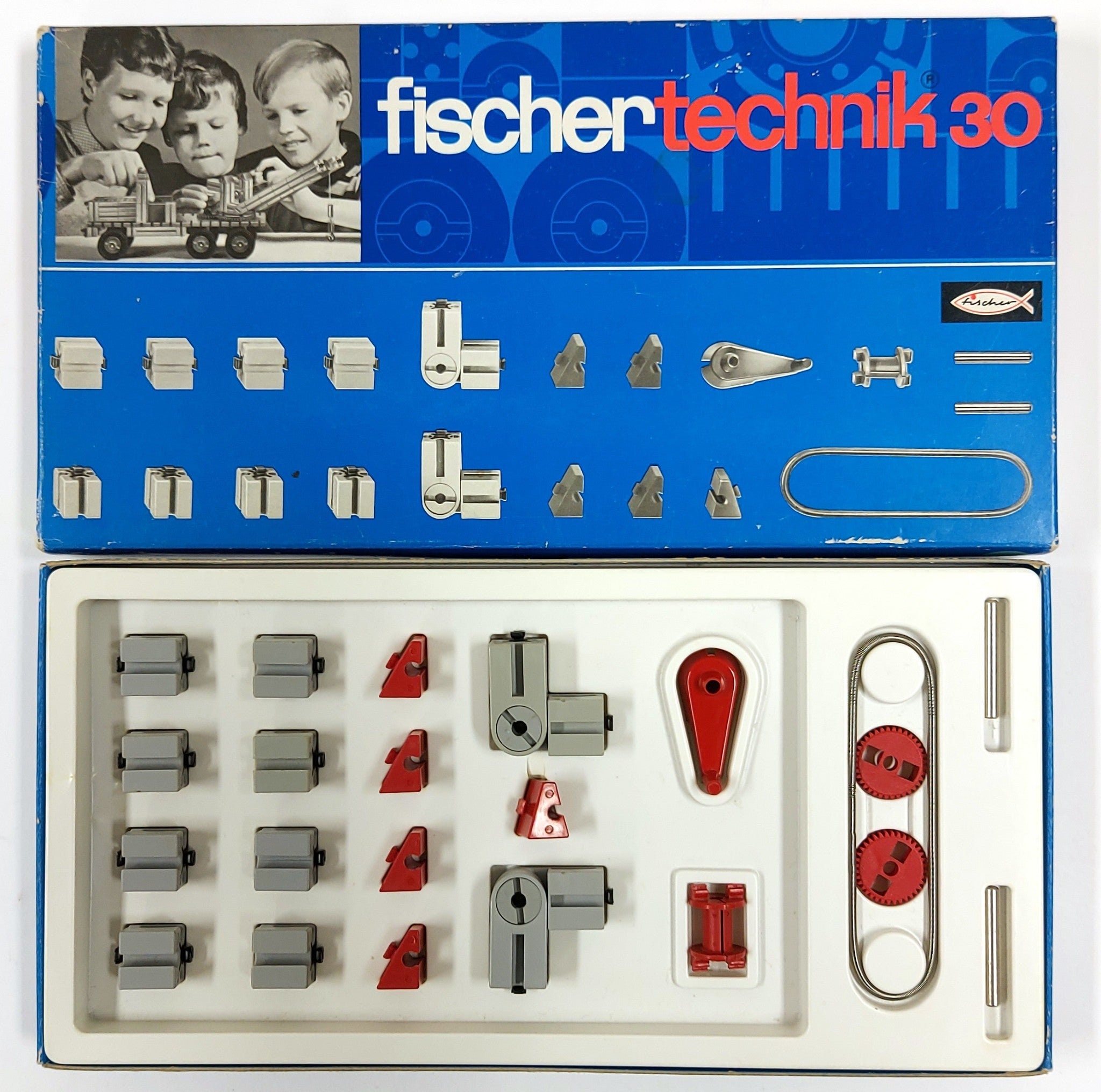 Vintage Fischertechnik 30 Parts Spares Complete 1969 W. Germany 30930 ...