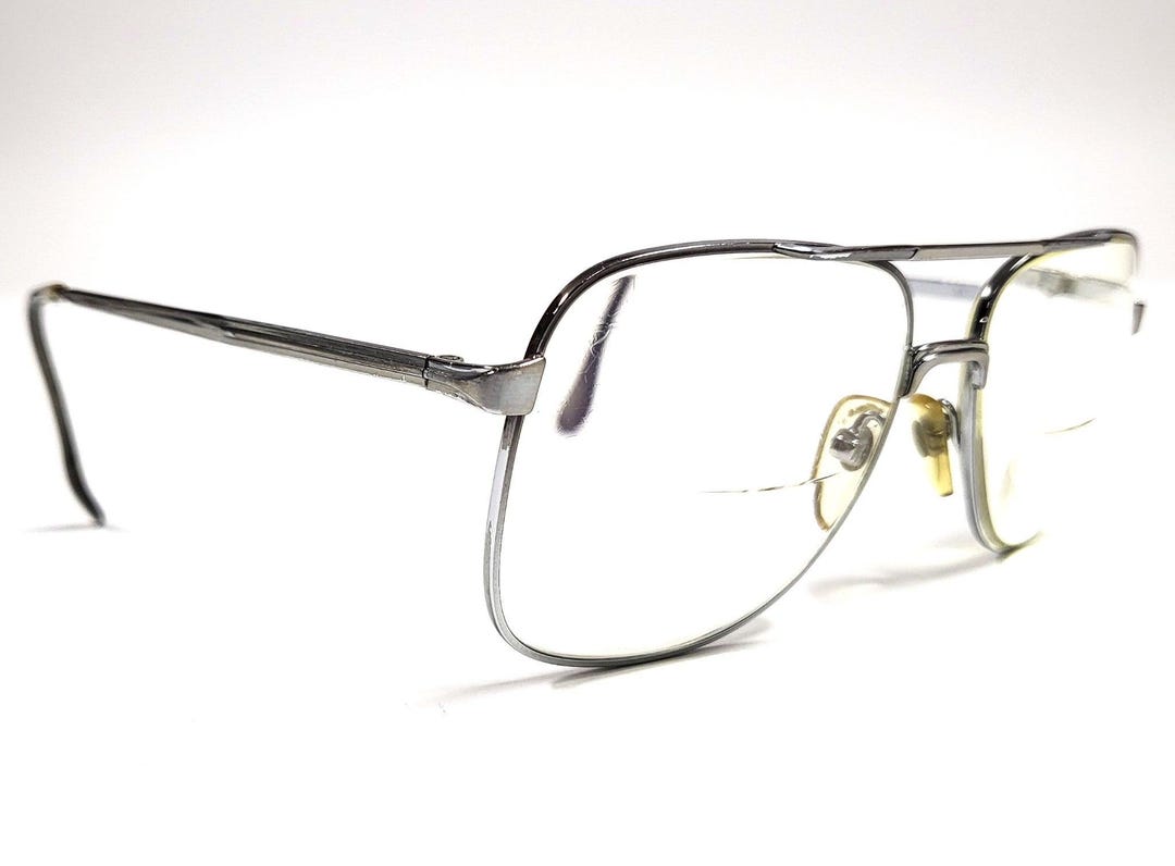 Vintage Kirk Pilot Aviator Eyeglasses Ful Rim Metal Frame 53-16-145 - Etsy