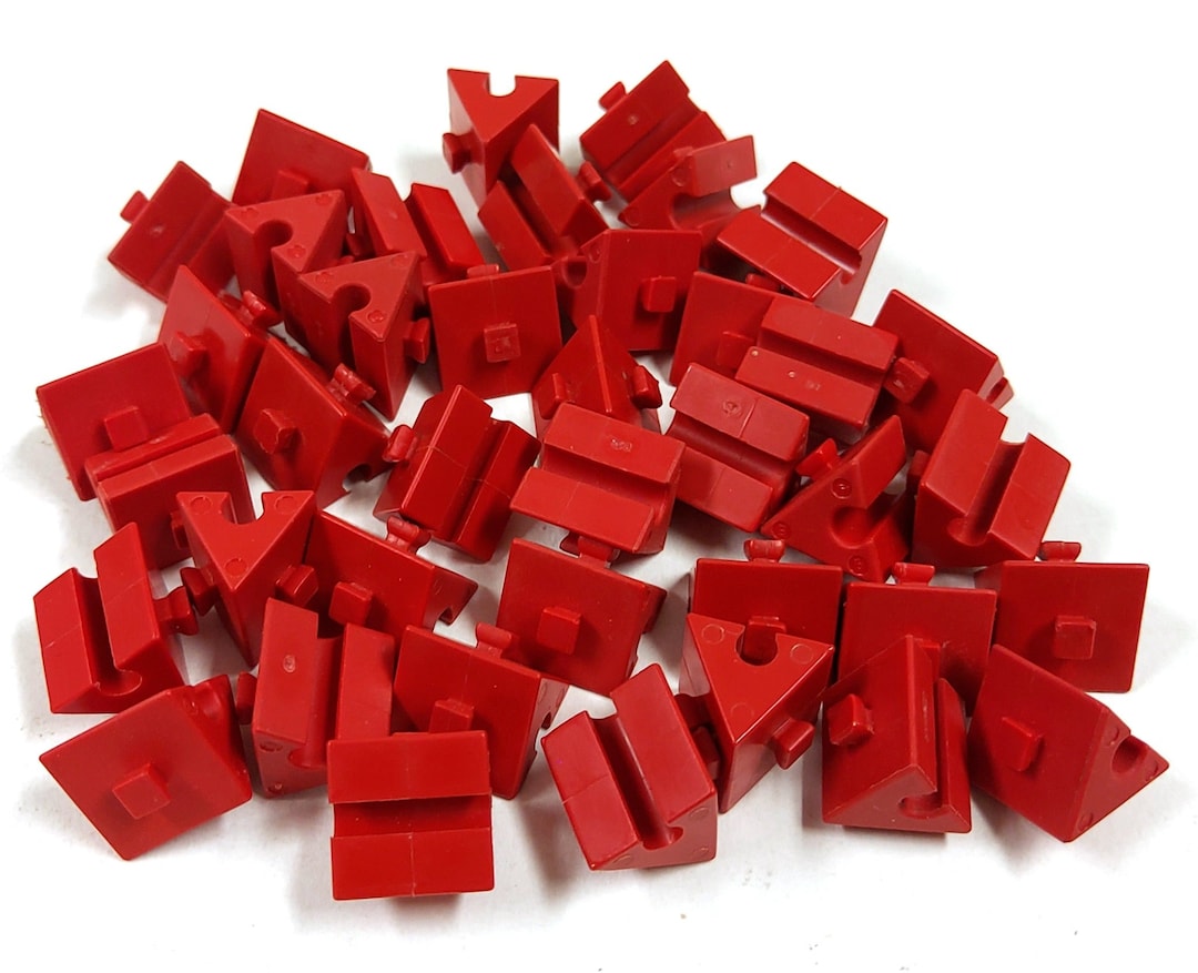 Vintage Fischertechnik 31010 Red Angle Block 1 1966 40pcs Parts Spares ...