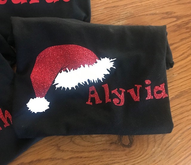 Personalized Santa Hat Family Shirts - Etsy