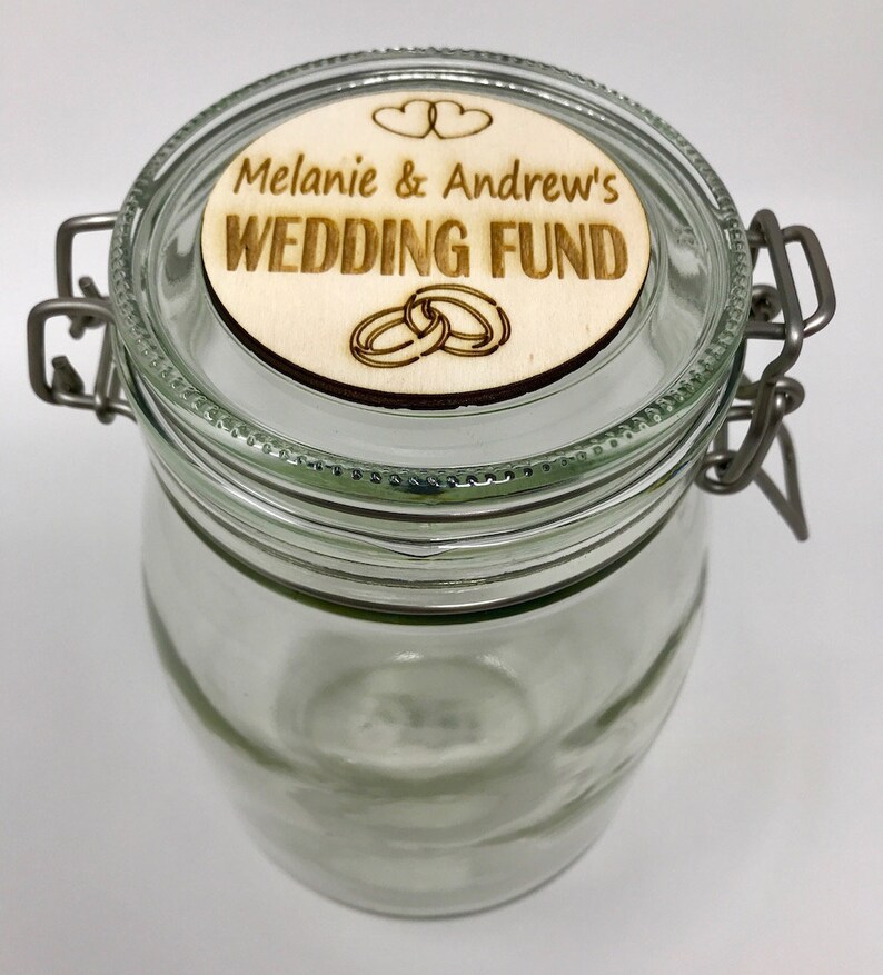 Personalised Wedding Fund Savings Jar Money Pot money Box - Etsy