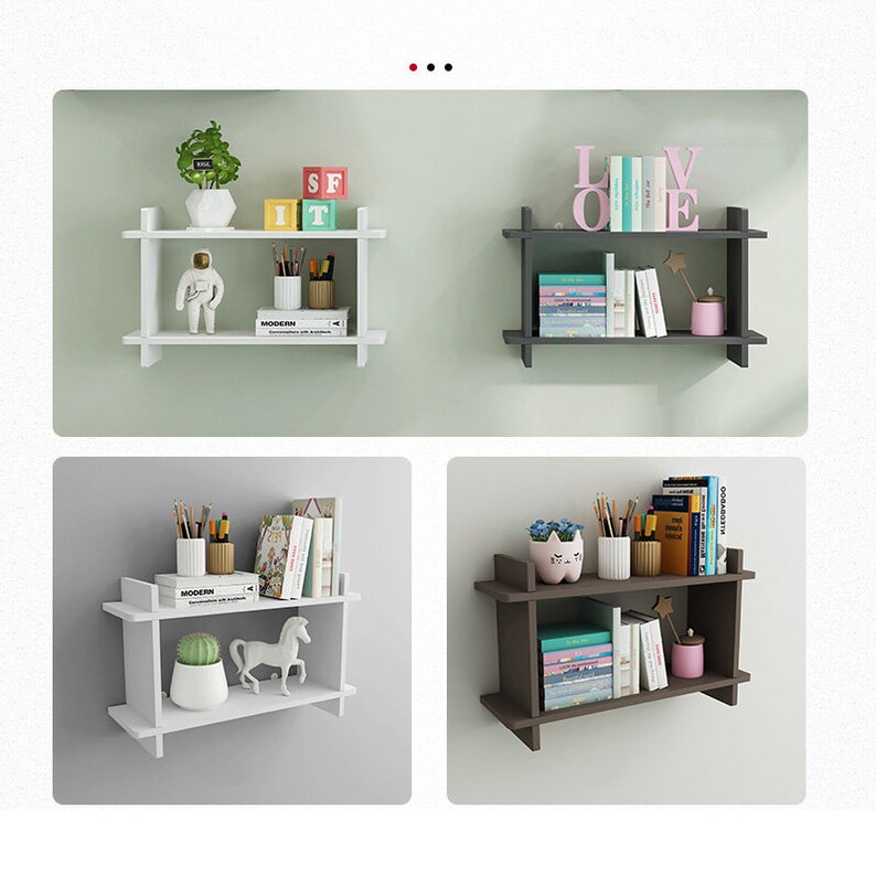 Decorative Floating Shelves Wall Mounted Stylish Storage - Etsy