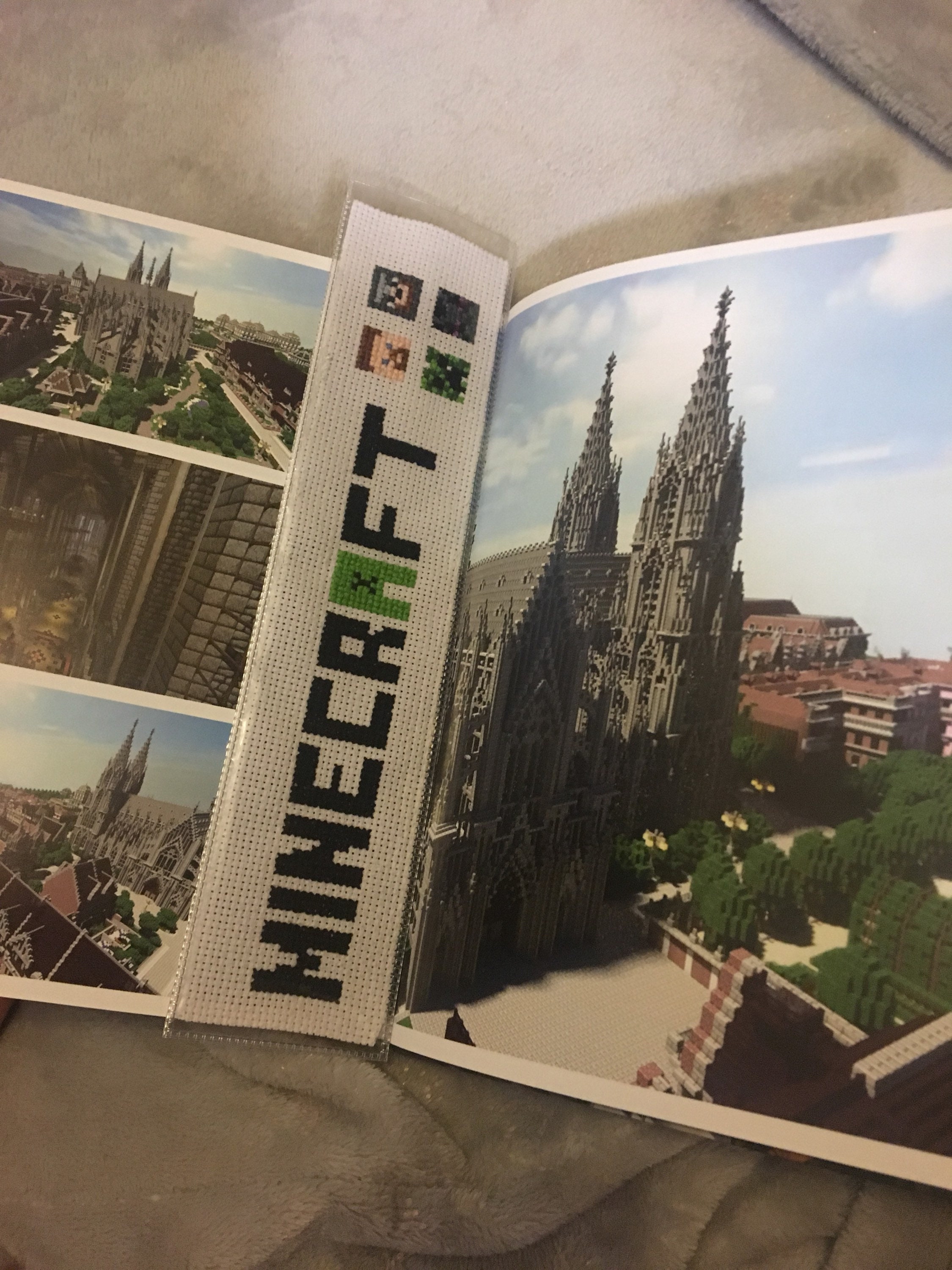 Minecraft Bookmark Cross Stitch Bookmark | Etsy