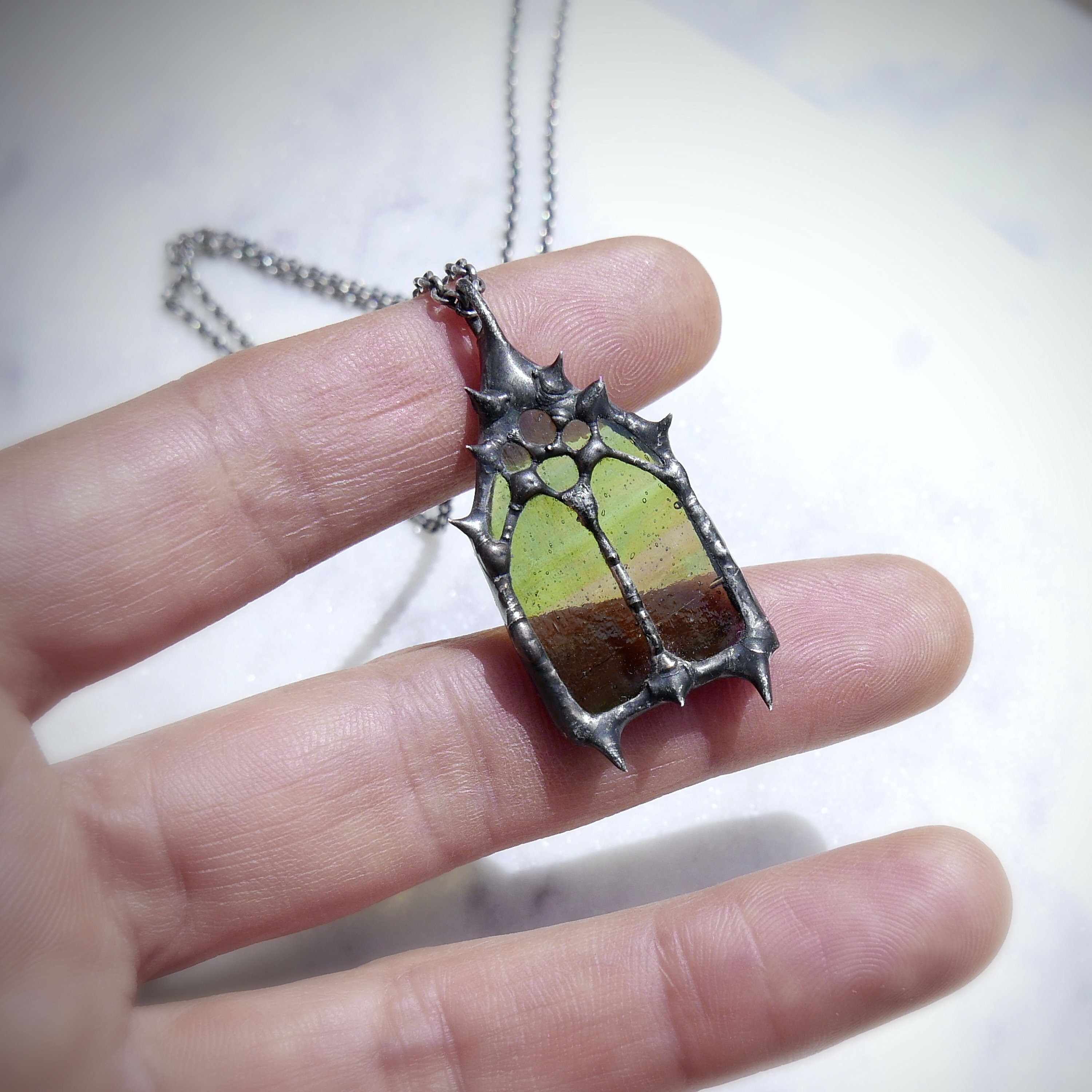 Cathedral Window Medieval Necklace Gothic Christian Jewelry Soft ...