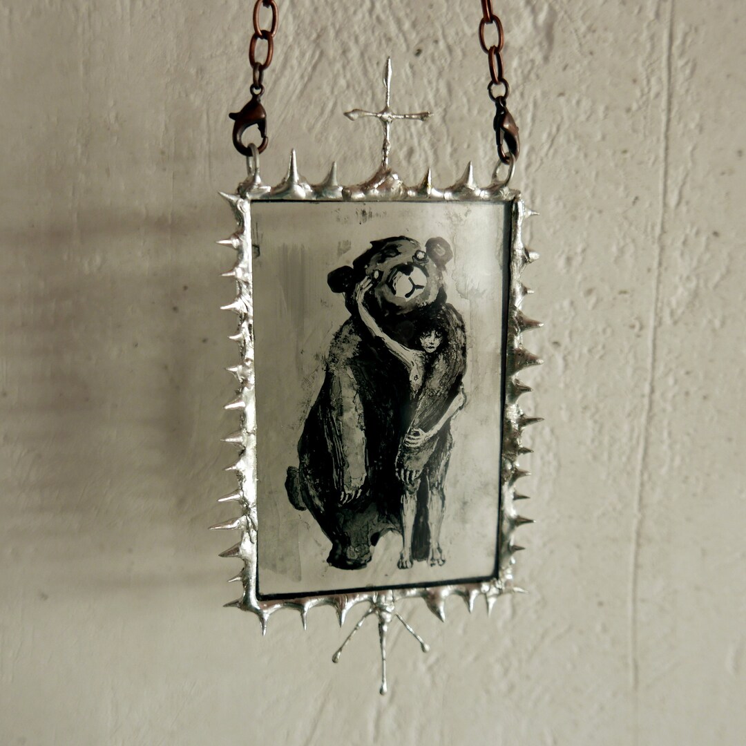 Spiky Stained Glass Spiky Frame Art Gothic Stained Glass Gothic Room ...