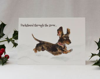 Dachshund through the snow | Etsy