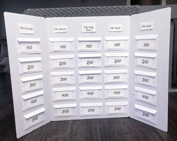 Homemade Jeopardy Board