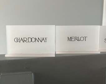 Acrylic Buffet Labels - Etsy