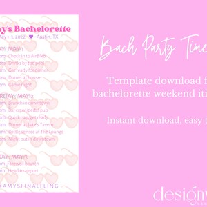 Bach Party Timeline Template Retro Fun Bachelorette Party Bach Party ...