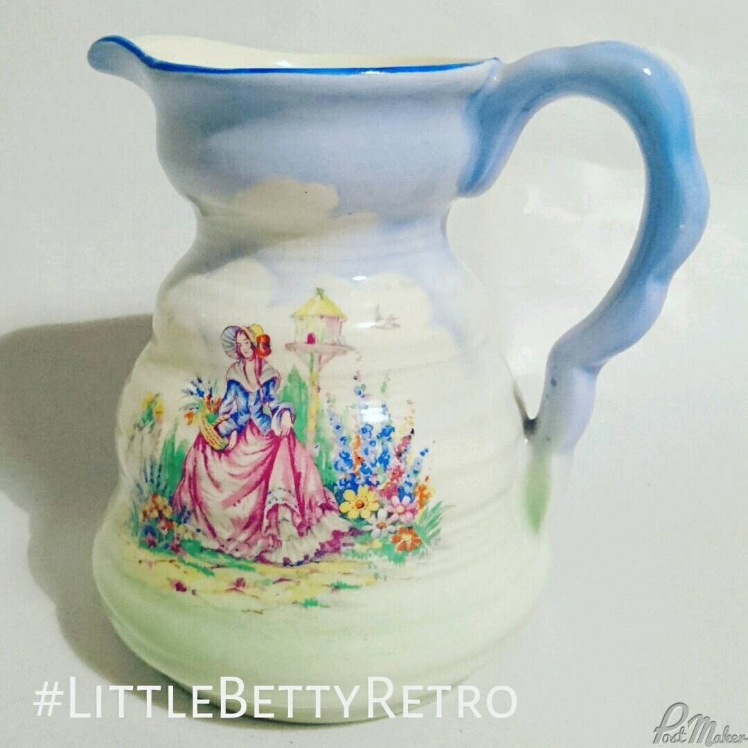Dreamy 1920s 1930s Art Deco Vintage Jug / Pitcher Delcroft Ware England ...