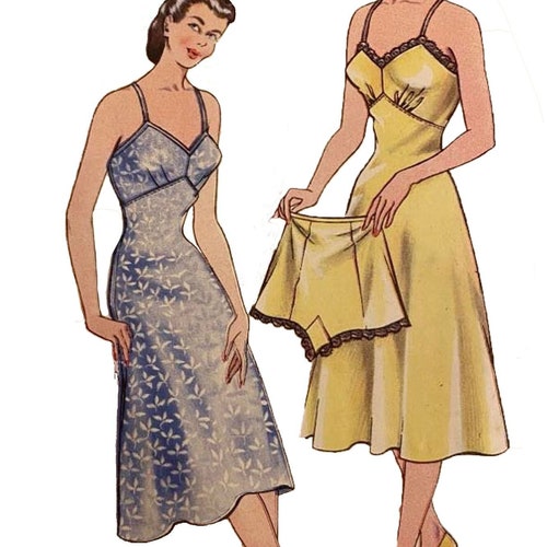 PDF Vintage 1940s Pattern Slip and Knicker Bust: 38 - Etsy