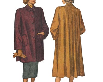 Flared Coat Pattern - Etsy UK
