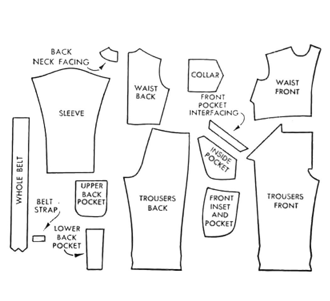 PDF 1950's Sewing Pattern: Boiler Suit Pedal Pushers | Etsy
