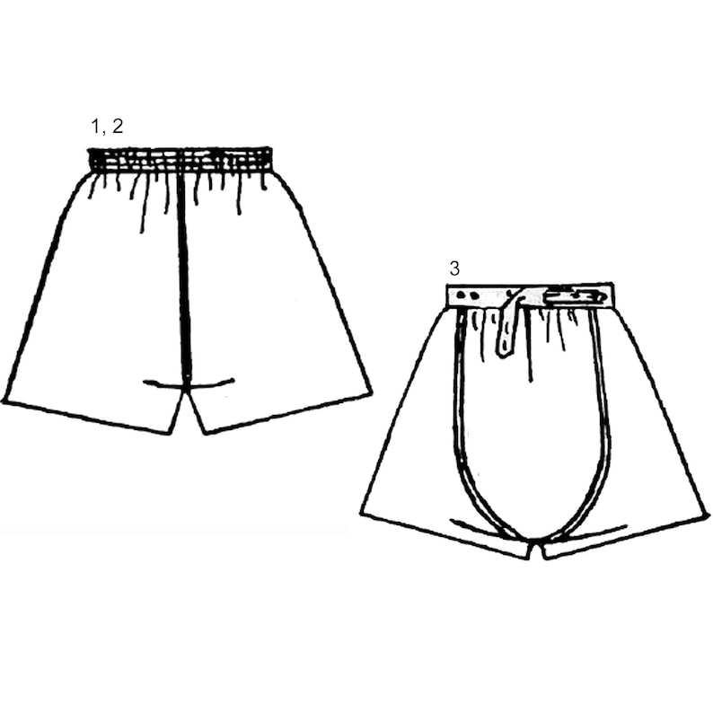 1950s Men's Boxer Shorts Sewing Pattern: Waist 30