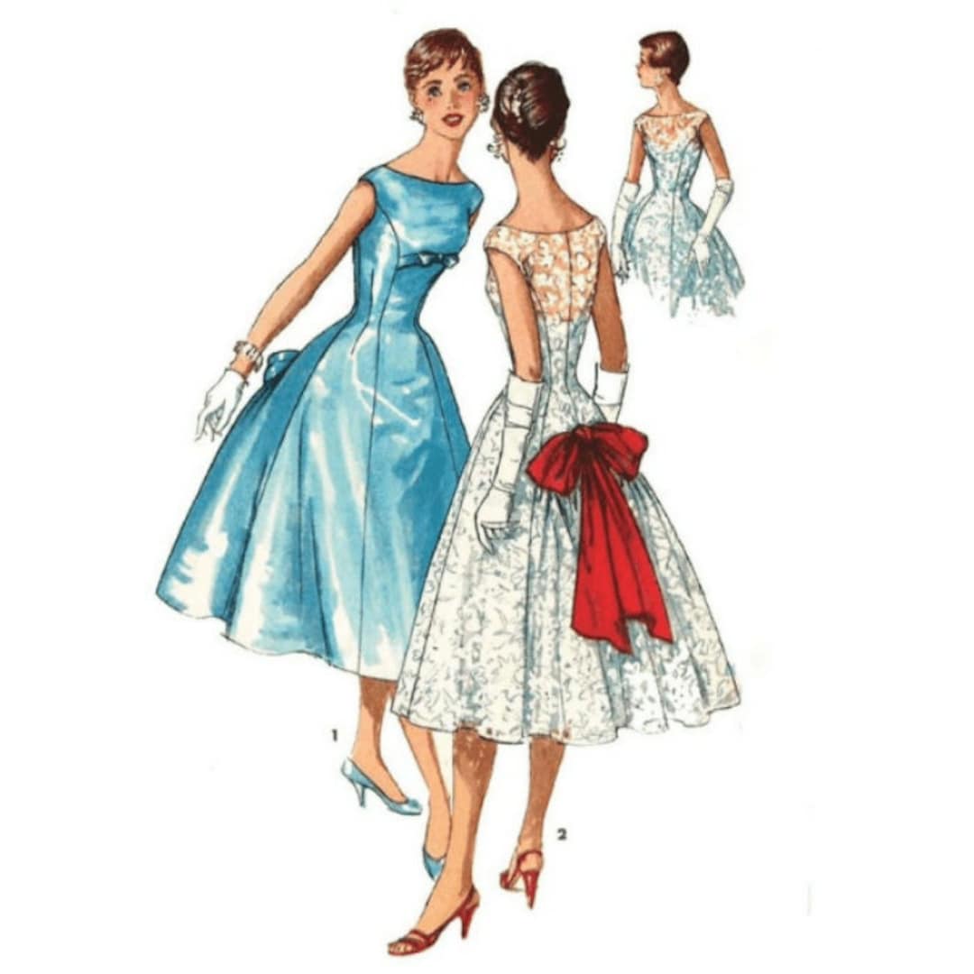 PDF - Vintage 1950s Sewing Pattern Audrey Hepburn Princess Line Style ...