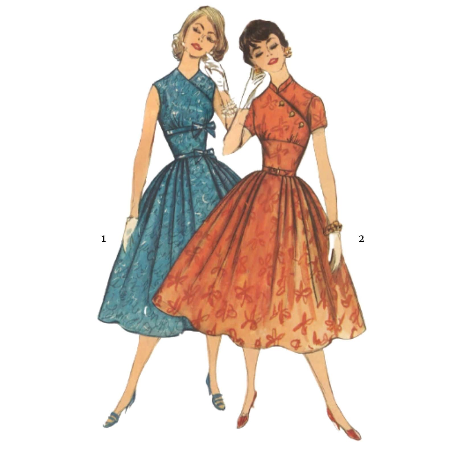 Vintage 1950's Sewing Pattern: Empire Style Dress Bust - Etsy