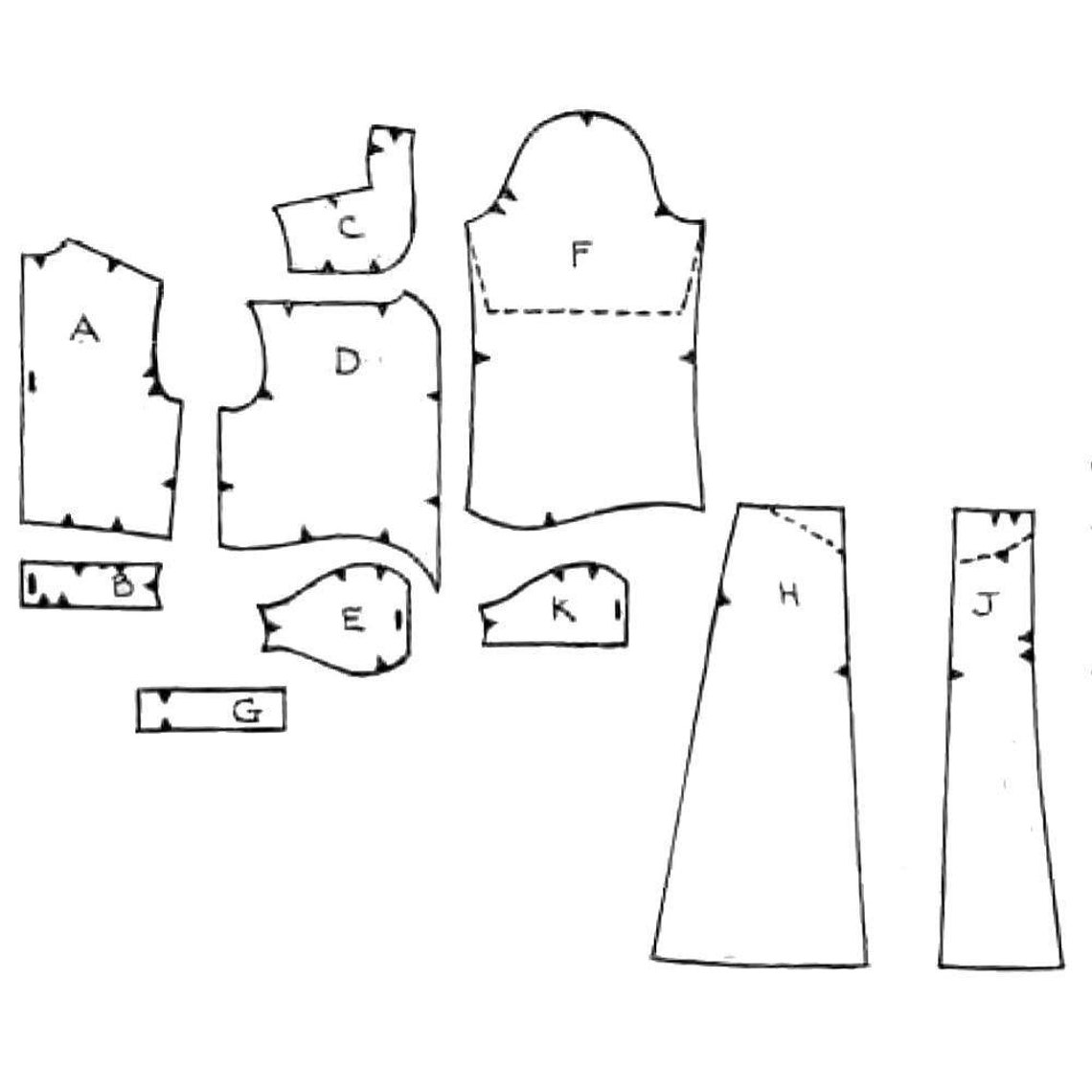 PDF Vintage 1940's Sewing Pattern Wartime Dress Shoulder - Etsy