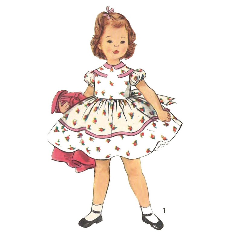 PDF - 1950s Toddler Dress & Coat Sewing Pattern: Age 3 - Download - Etsy