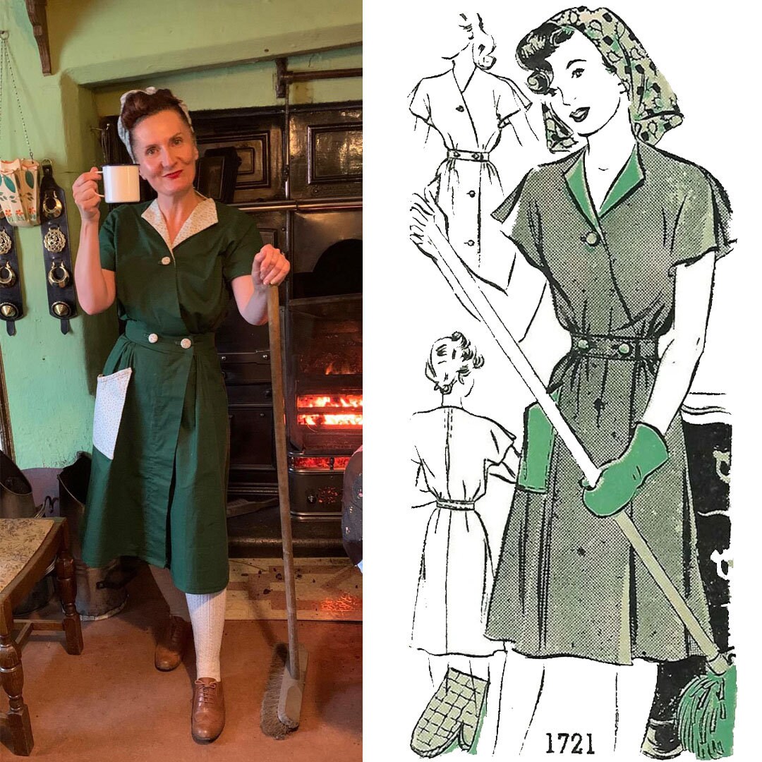 Vintage 1940s Sewing Pattern: Lady's Overalls, Coverall, Mrs Mop, WVS ...