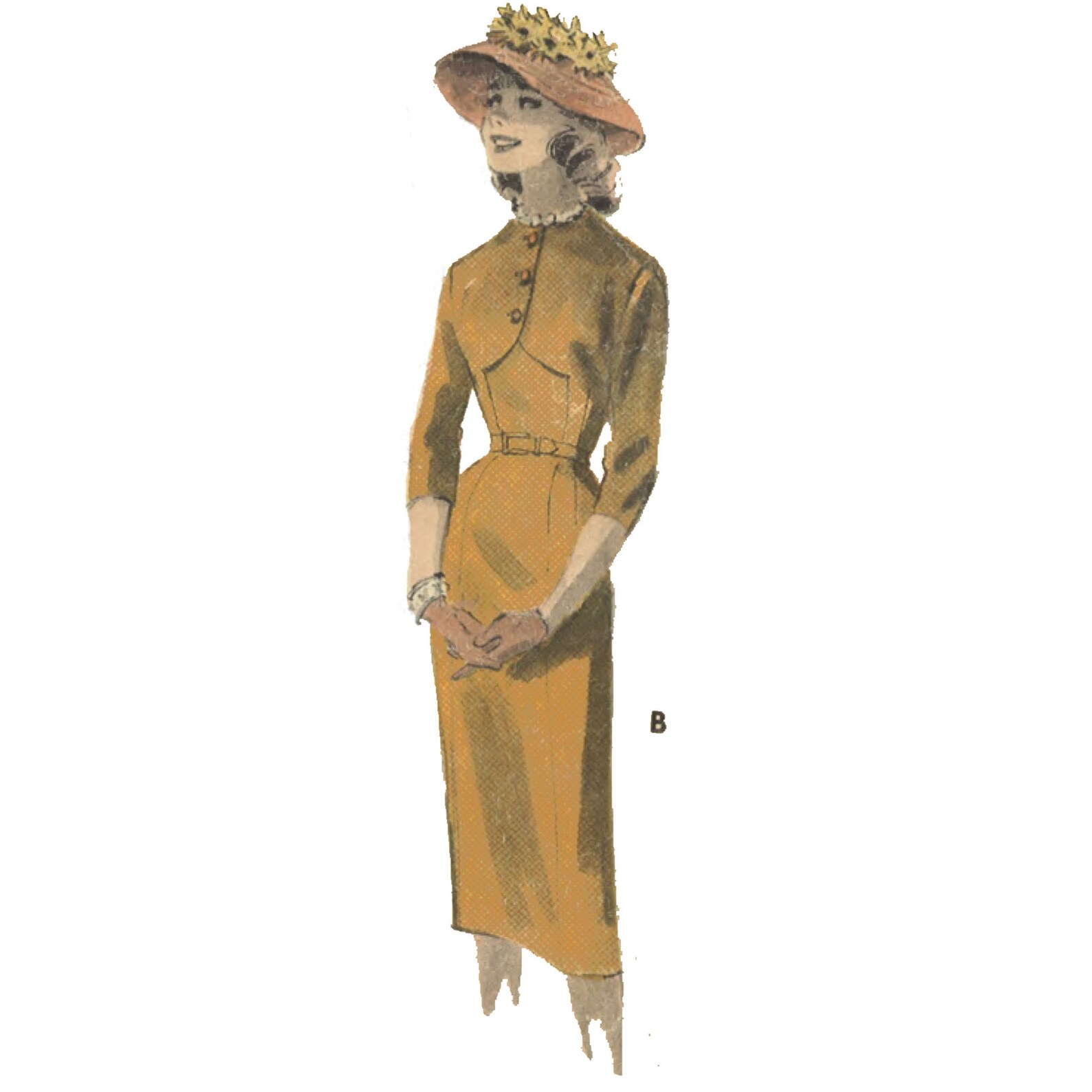 Vintage 1950's Sewing Pattern Wiggle Dress Bolero Effect - Etsy