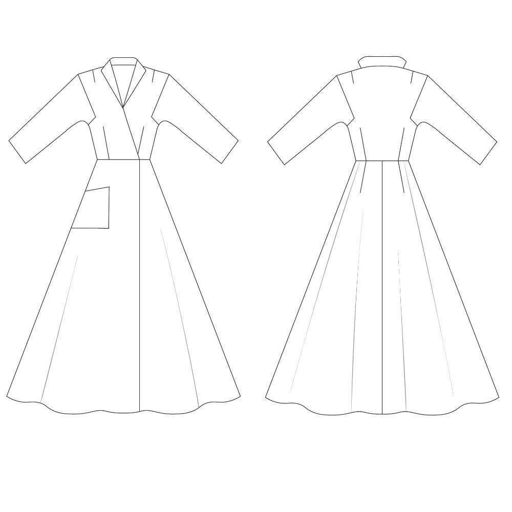 PDF 1950's Sewing Pattern Housecoat Coachman Robe | Etsy