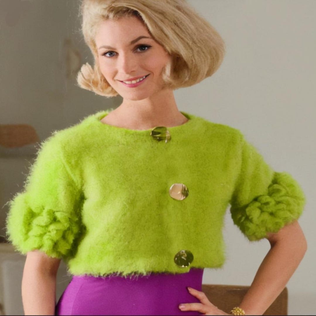 PDF - 1950s Angora Bolero Knitting Pattern: Evening Magic, Bust 32-36 ...