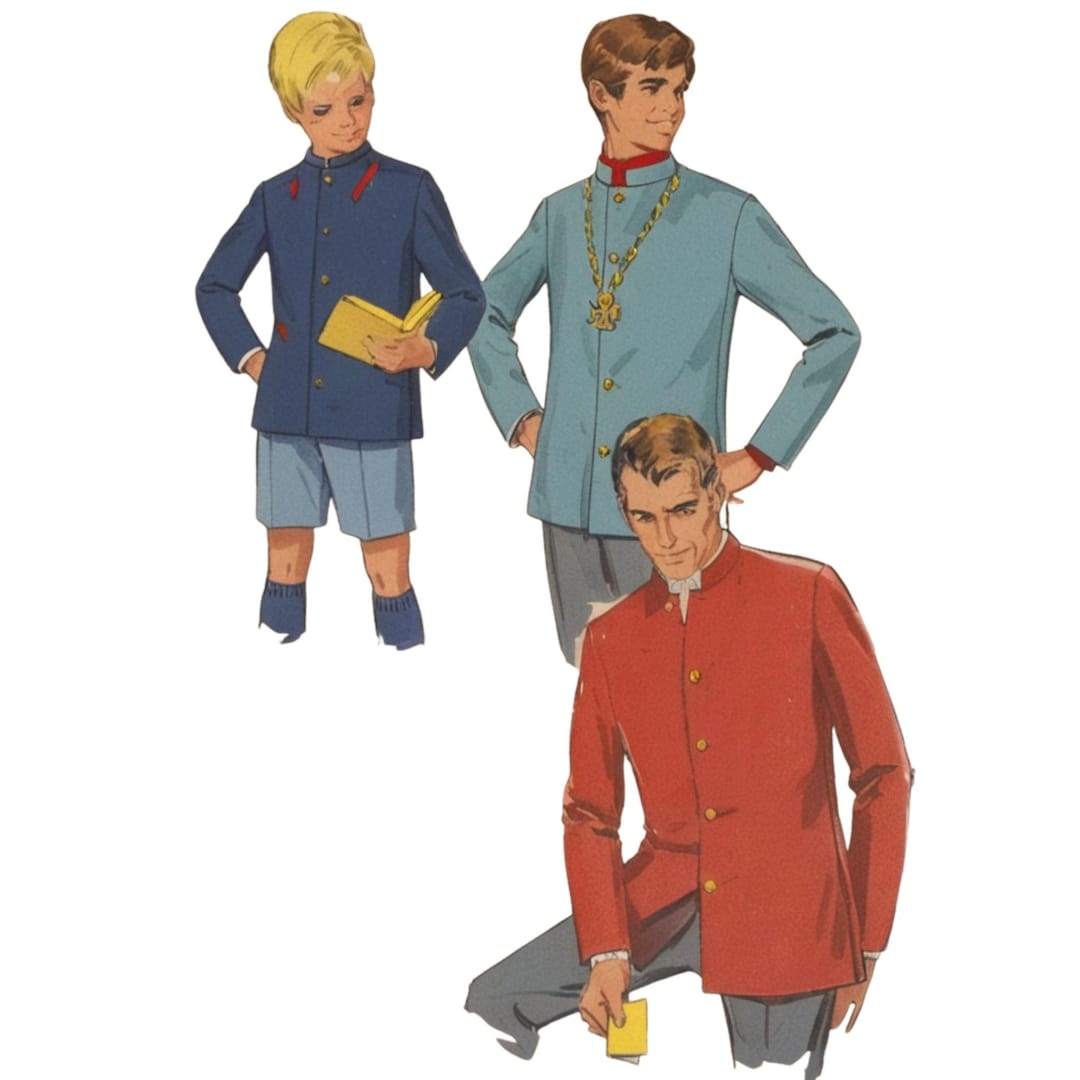 PDF - 1960s Men's Nehru Jacket Sewing Pattern: Beatles Style, Chest 40 ...