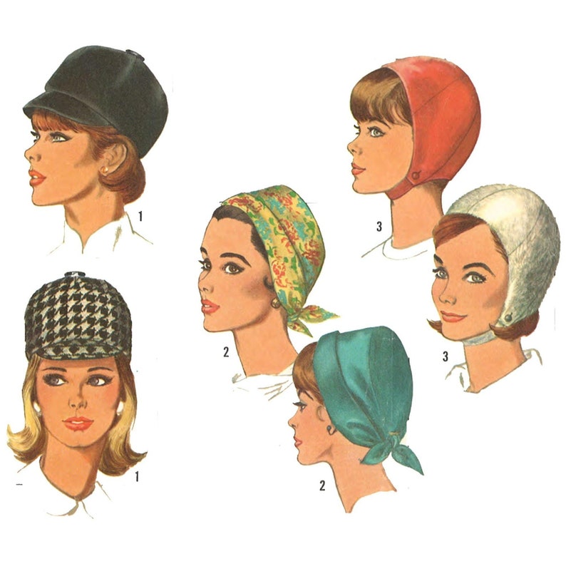 Vintage 1960's Sewing Pattern: Ladies Hats Jockey - Etsy
