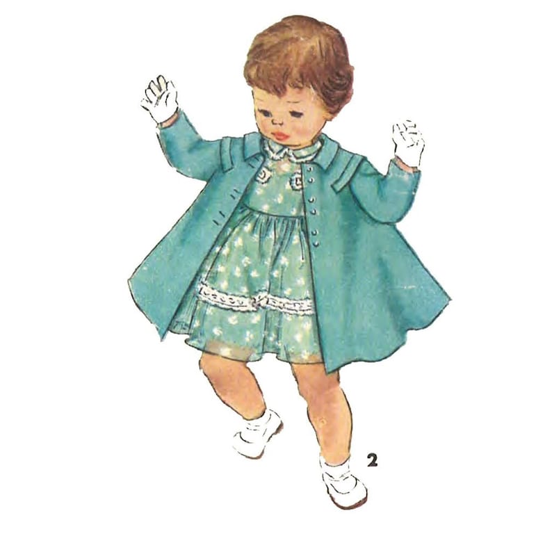 PDF - 1950s Toddler Dress & Coat Sewing Pattern: Age 3 - Download - Etsy