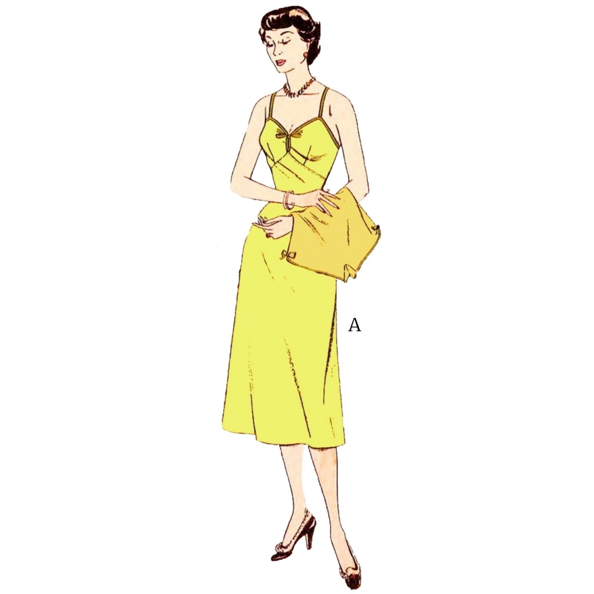 Vintage 1940's Lingerie Pattern: Slip & French Knicker Set - Etsy UK