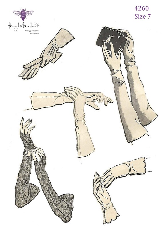 Vintage 1940's Sewing Pattern: Set of Tailored Gloves Day | Etsy