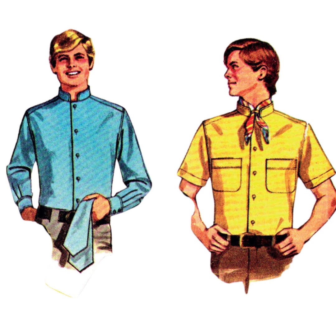 Vintage 1960s Sewing Pattern, Set of Shirts, Scarf and Ascot - Chest: 42” (106cm) - Etsy