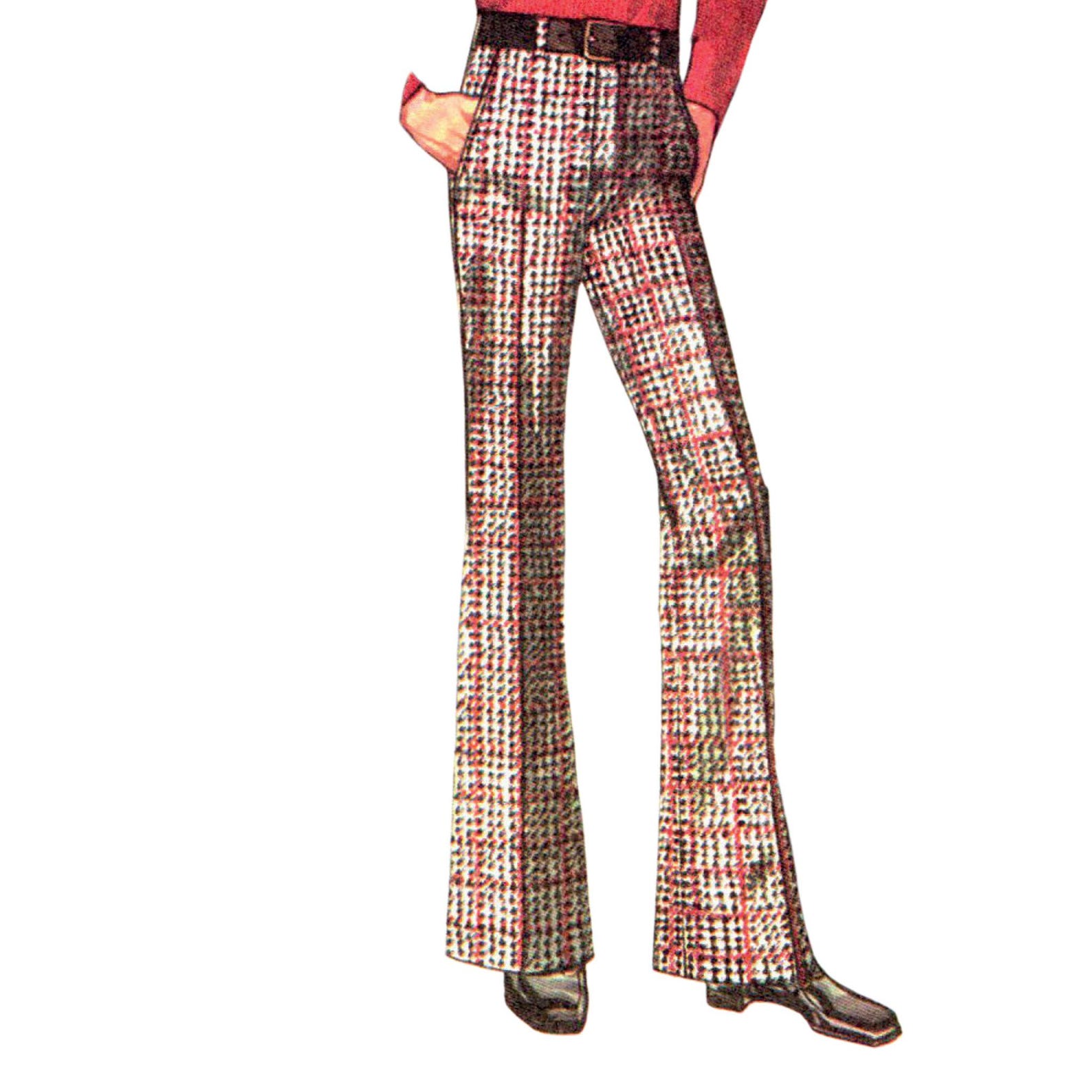 PDF - 1970s Men's Pants Sewing Pattern: Proportioned Sizes, Waist 34 ...