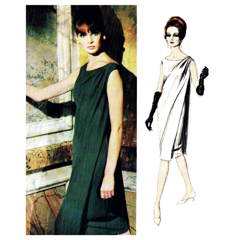 Draped Dress Pattern - Etsy