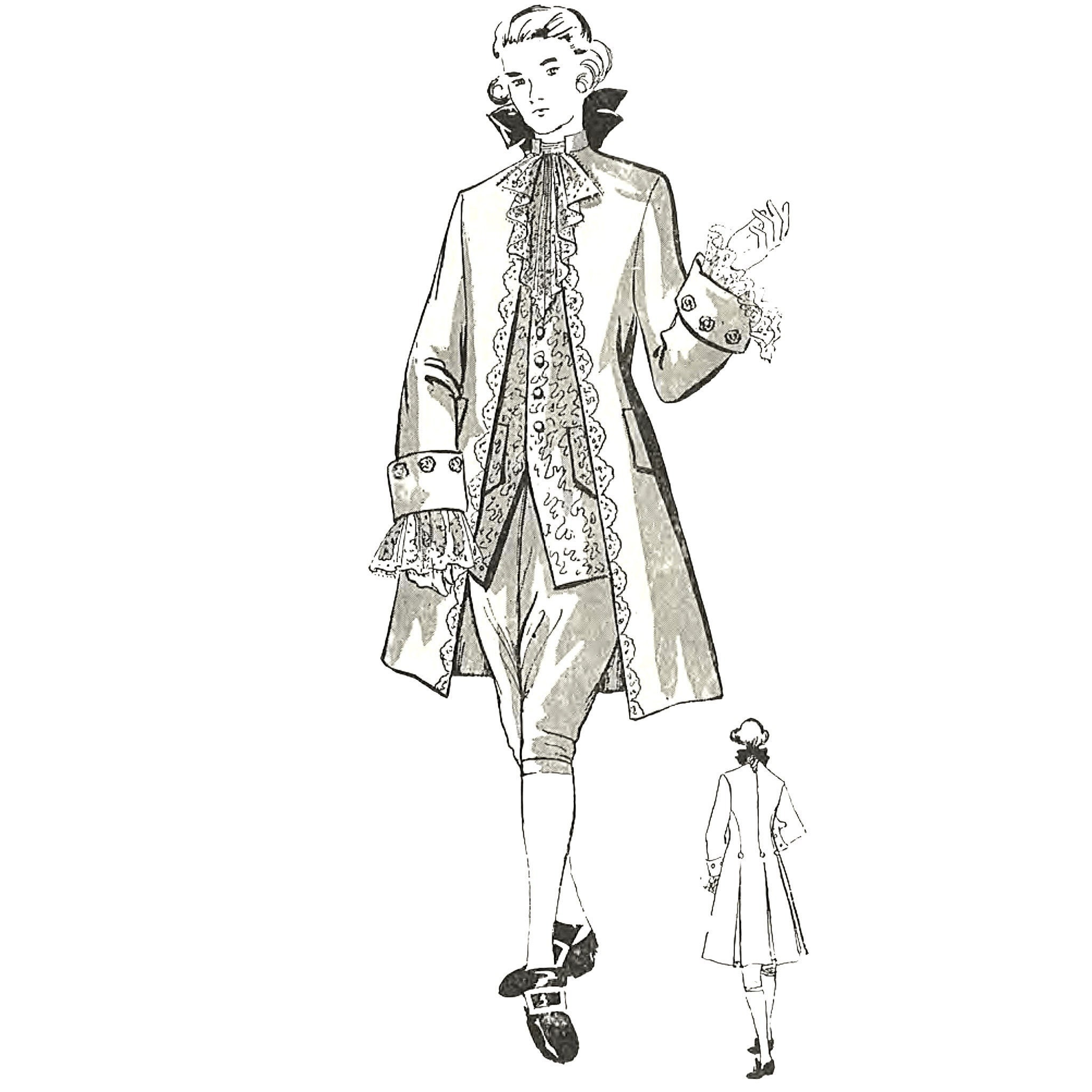 Vintage Sewing Pattern: Men's 1700's Breeches Coat - Etsy UK