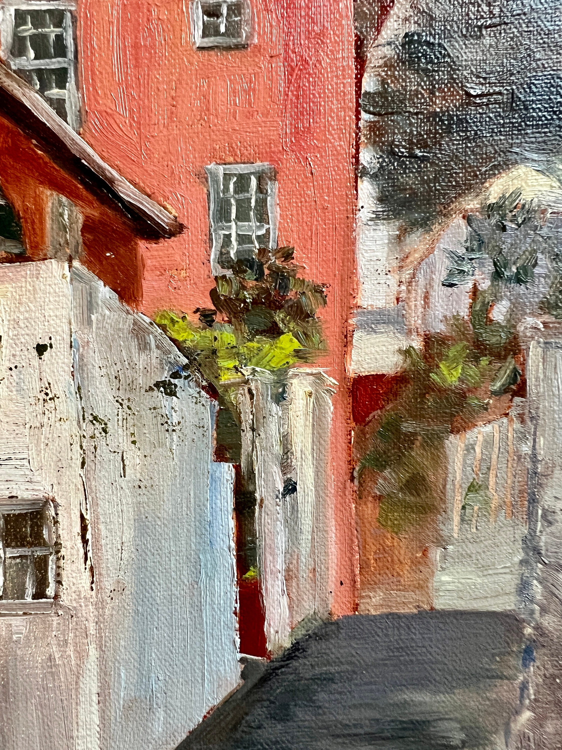 Bermuda Street Painting, Original Oil Unframed Art, Plein Air Painting ...