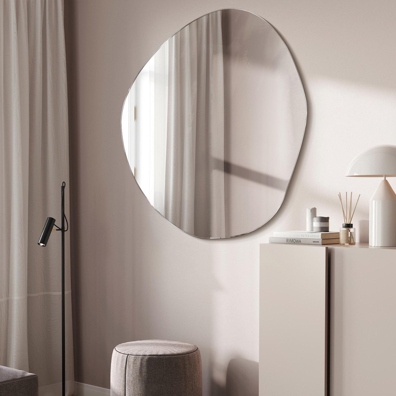 Irregular Frameless Mirror, Decorative Mirror, Asymmetrical Bathroom ...