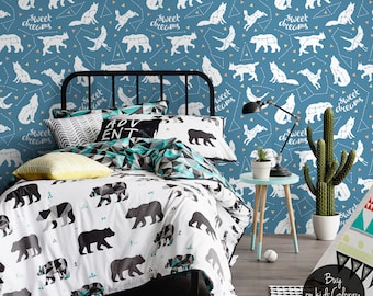 Wolf Wallpaper Mural - Etsy