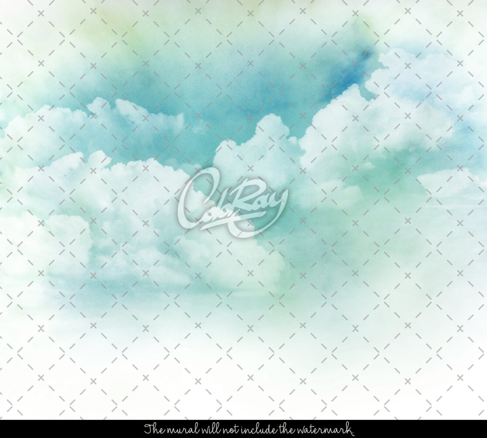 Abstract Watercolor Clouds Wall Mural Soft Color Wallpaper - Etsy