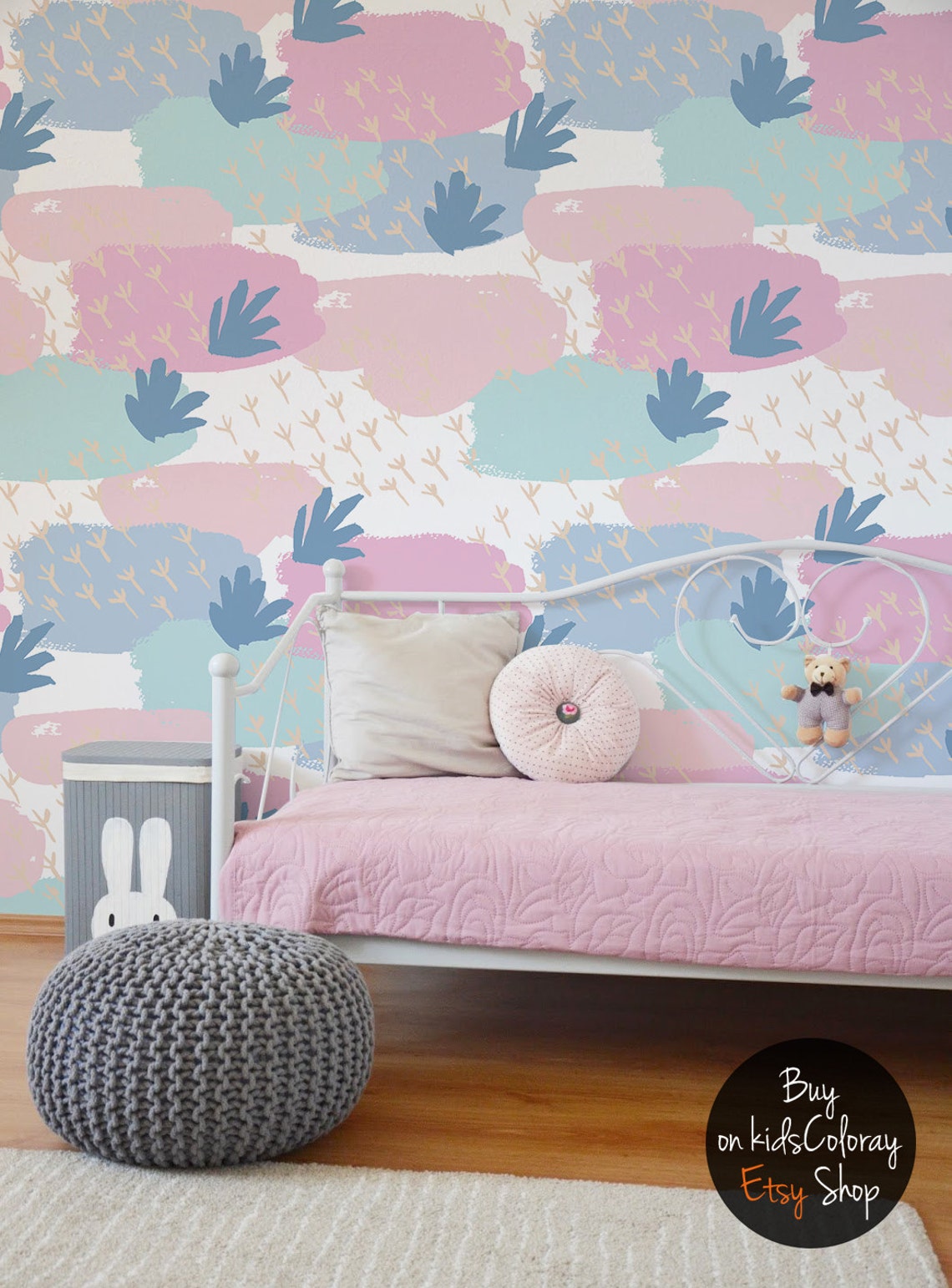 Abstract Colorful Pastel Wallpaper for Kids' Room Lovely - Etsy