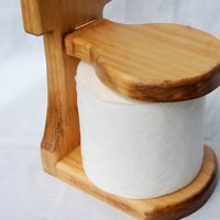 Toilet Paper Holder, Oak Wooden Shelf, Cloud WC Roll Storage, Wall ...