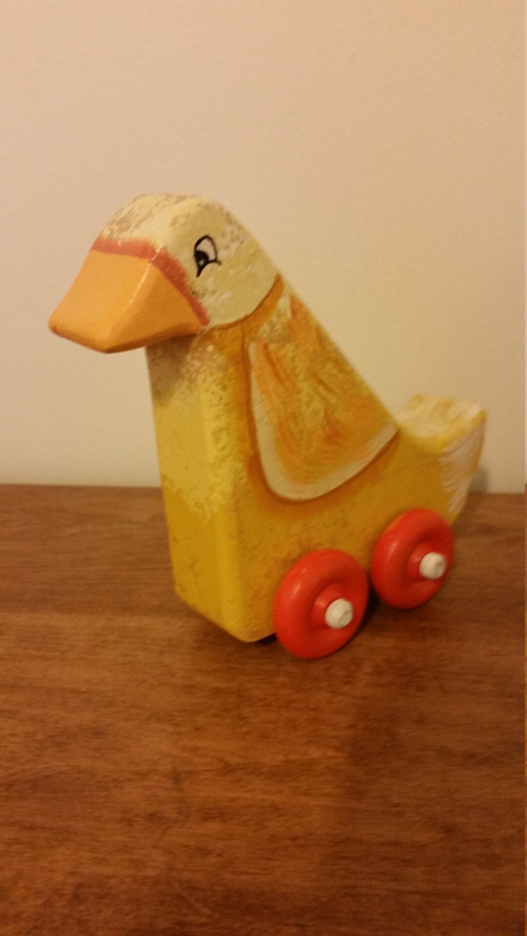Wooden Rolling Duck - Etsy
