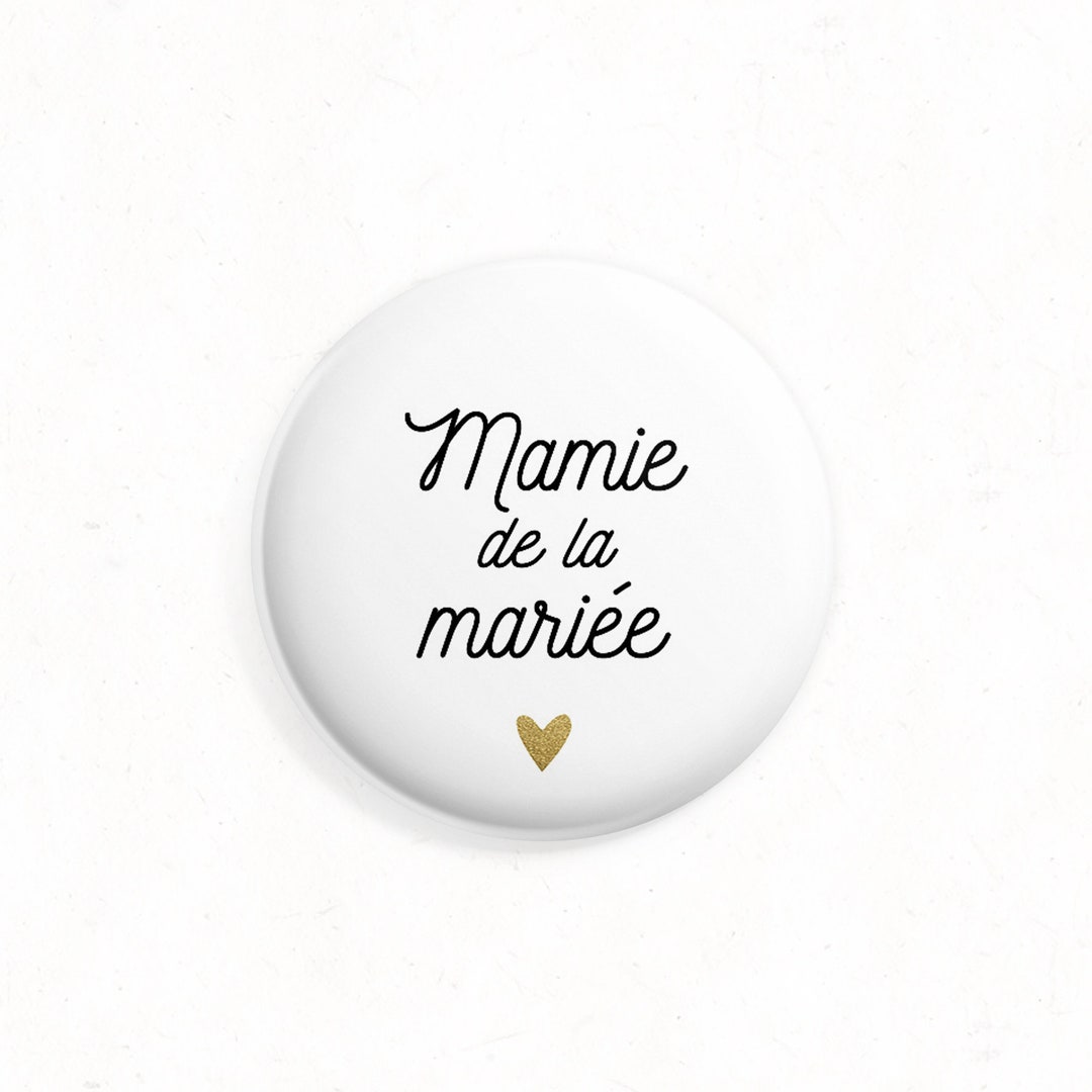 Badge mariage Mamie de la mariée - Etsy France